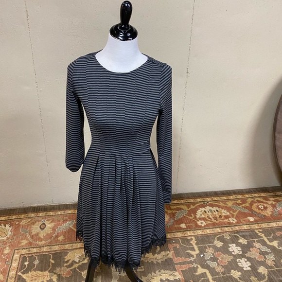 Altar'd State | Dresses | Altard State Black And Gray Stripped Dress ...